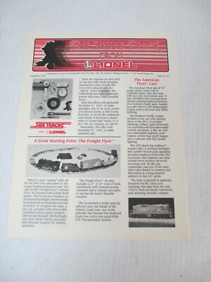 Lionel Railroader Club Inside Track Newsletter Issue 40 Vintage ...