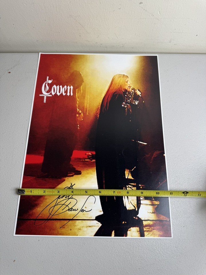 COVEN Rock Band Signed - Poster photo autograph 15x11 Inches | eBay