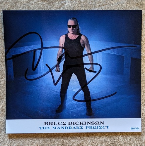 Bruce Dickinson AUTOGRAPHED The Mandrake Project 2 Blue LP SIGNED Iron ...