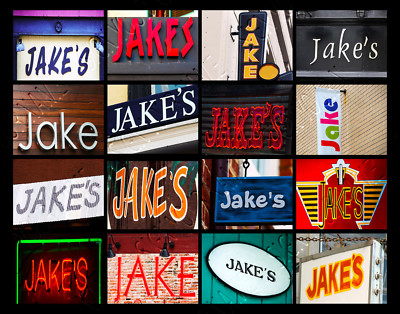 JAKE Name Poster featuring photos of actual signs | eBay