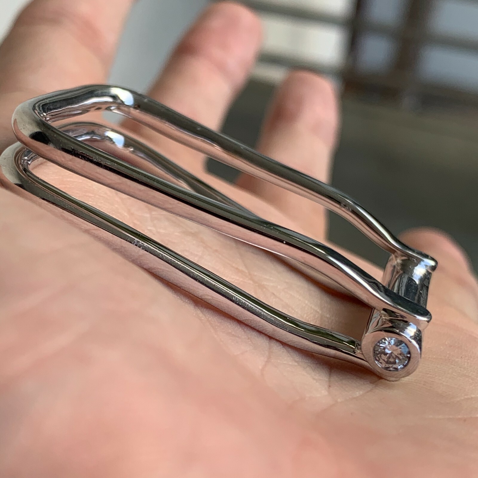 Solid Platinum and Diamond Money Clip Mens, Perfect Gift | eBay