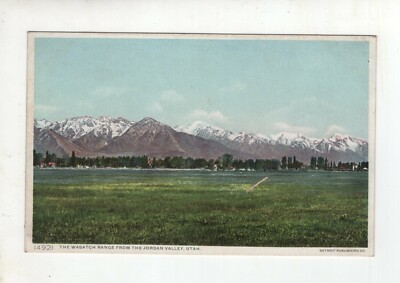 Antique Post Card - The Wasatch Range from the Jordan Valley - Utah | eBay
