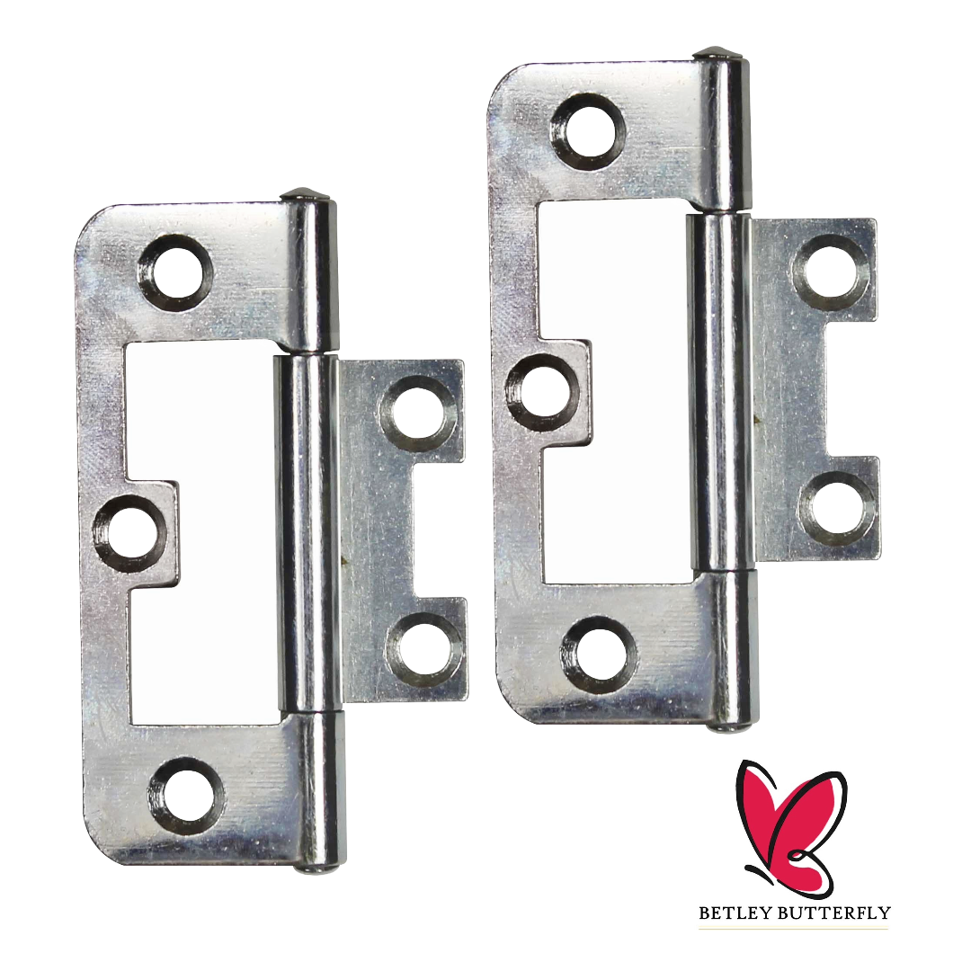 Flush Hurl HINGES Cupboard Cabinet Door 50 60 75 100 mm Zinc Plated ...