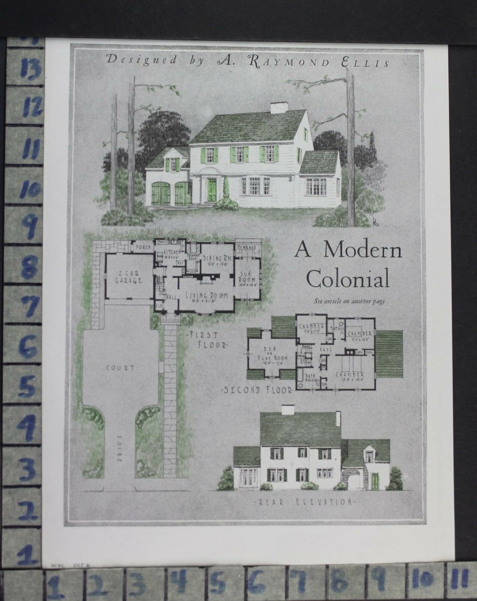 Colonial House Plans 1950s