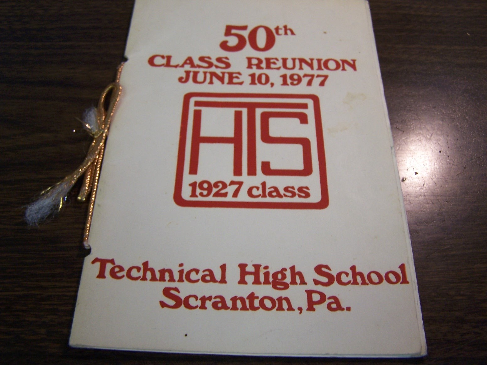 VINTAGE - 50TH CLASS REUNION - TECHNICAL HIGH SCHOOL - SCRANTON PA ...