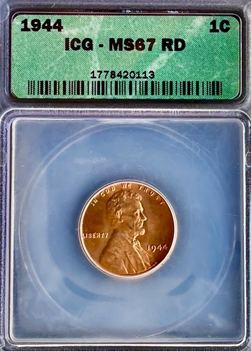 1944 Lincoln Wheat Small Cent, ICG MS67 Dazzling RD (Red) | eBay
