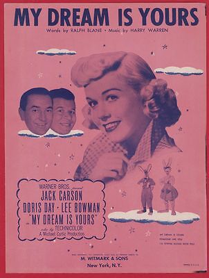 Day, Doris - My Dream Is Yours - Vintage SHEET MUSIC | eBay