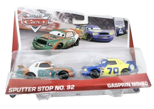 Disney Cars Sputter Stop #92 Gasprin #70 Piston Cup 1:55 2 Pack FREE ...