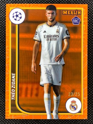 2023-24 Topps Merlin Theo Zidane /25 Orange Refractor RC SSP Orange ...