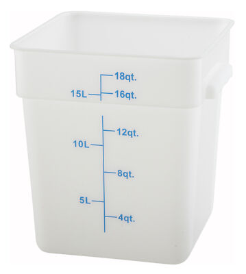 18qt Square Storage Container, Translucent, PP (12 Each) | eBay