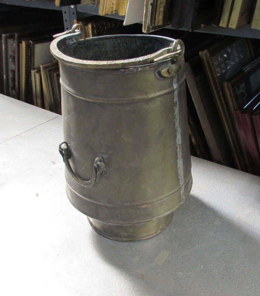 Antique Turkish Copper Bucket Pail Umbrella Pot Handmade Wrought Iron ...