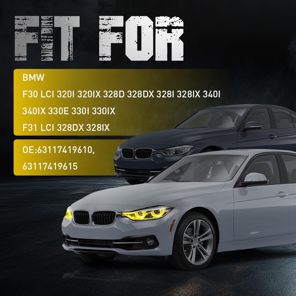 Yellow Eyes Angel DRL LED Boards Headlamp Fit BMW F31 LCI 328dX 328iX ...