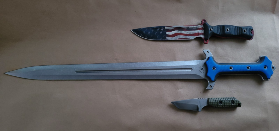 Busse Custom Shop Viking Long Serpent Sword, INFI, Stonewashed, Nuclear ...
