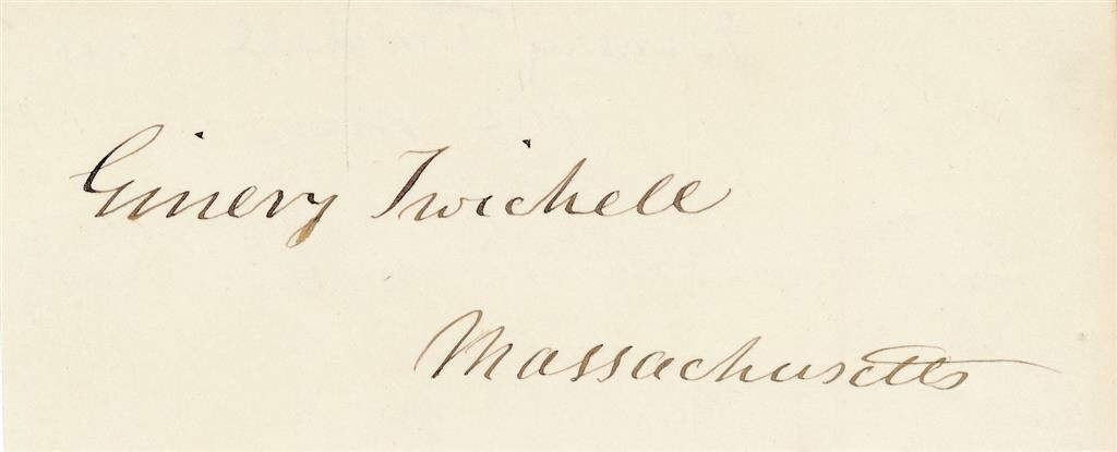 Ginery Twichell- Signed Paper | eBay