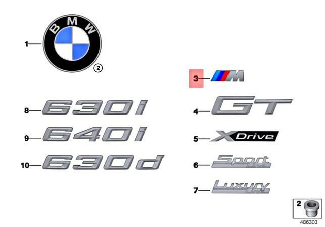Genuine BMW M Tech Motorsport Emblem 51148070804 G30 5 Series for sale ...