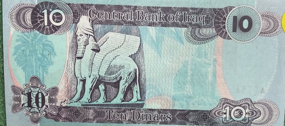 SADDAM HUSSEIN IRAQI CURRENCY - 10 DINARS NOTE - UNCIRCULATED IN HOLDER ...