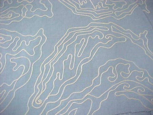 Fabric Williamsburg Blue and Ecru Is Embroidery Pattern 3 Piece Lot ...