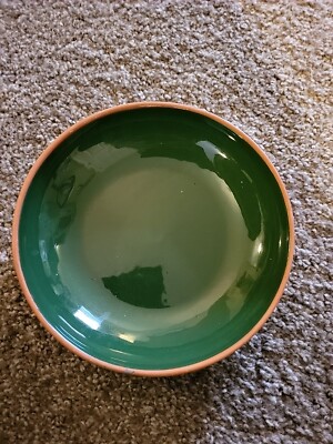 ROMERTOPF Vtg Pottery Terra Rosa Reco Glazed Green Clay Serving Bowl ...