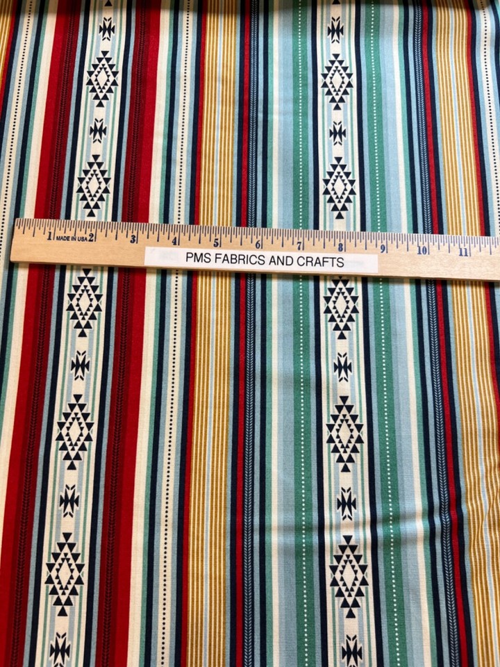 MODA Saddle Ranch 100% med cotton fabric by the yard 3379211 Striped ...