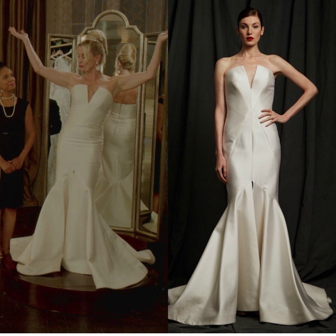 Rubin Singer Raw Silk Wedding Gown, Worn On Dynasty, … - Gem