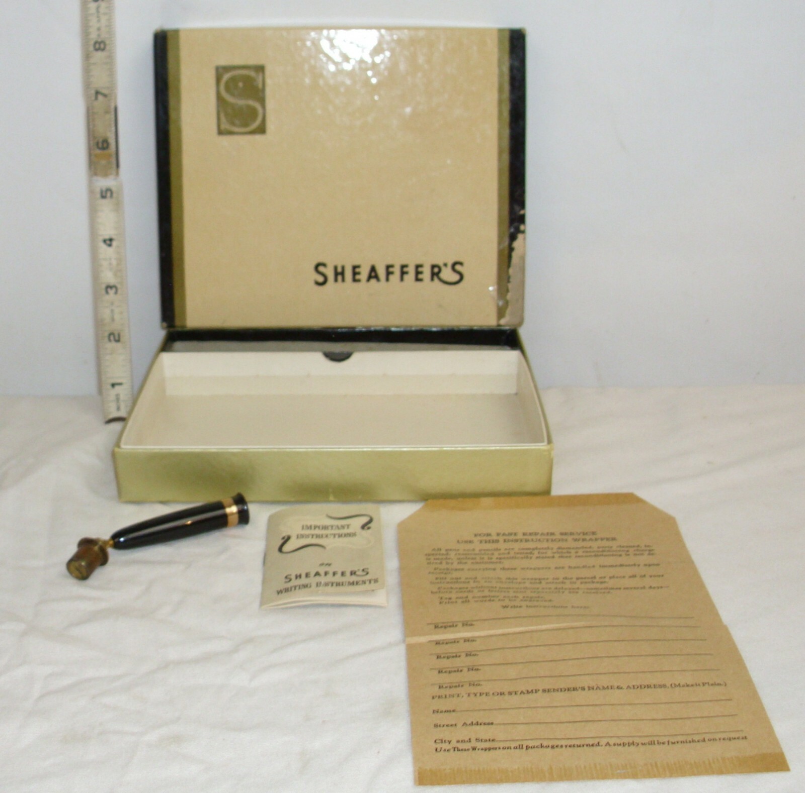 SHEAFFER DESK TOP FOUNTAIN PEN 1950s BOX WITH PARTS AND INSTRUCTIONS | eBay