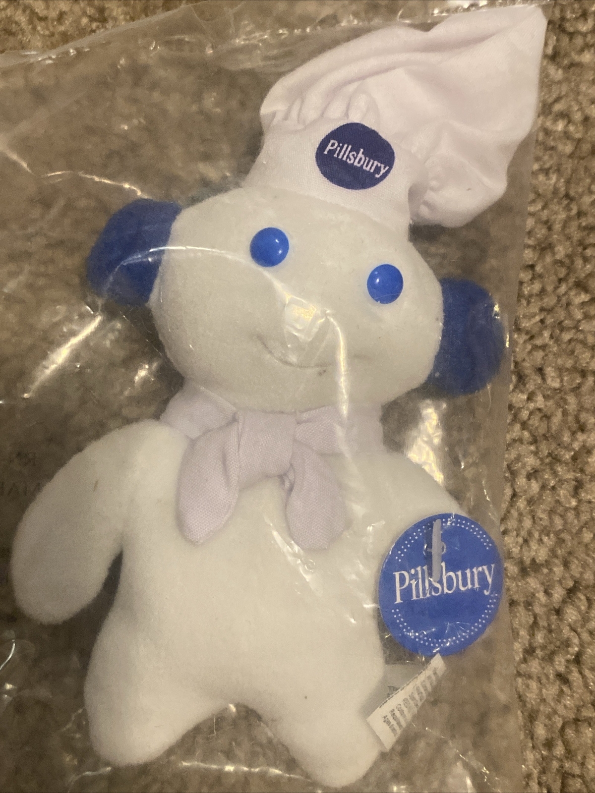 Vtg Pillsbury Doughboy Mini 6" Plush Doll Toy NEW In Bag FREE SHIPPING ...