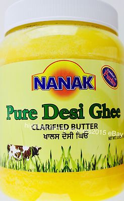 Nanak Pure Desi Ghee Clarified Butter Indian Cooking Baking, 56 Ounces ...