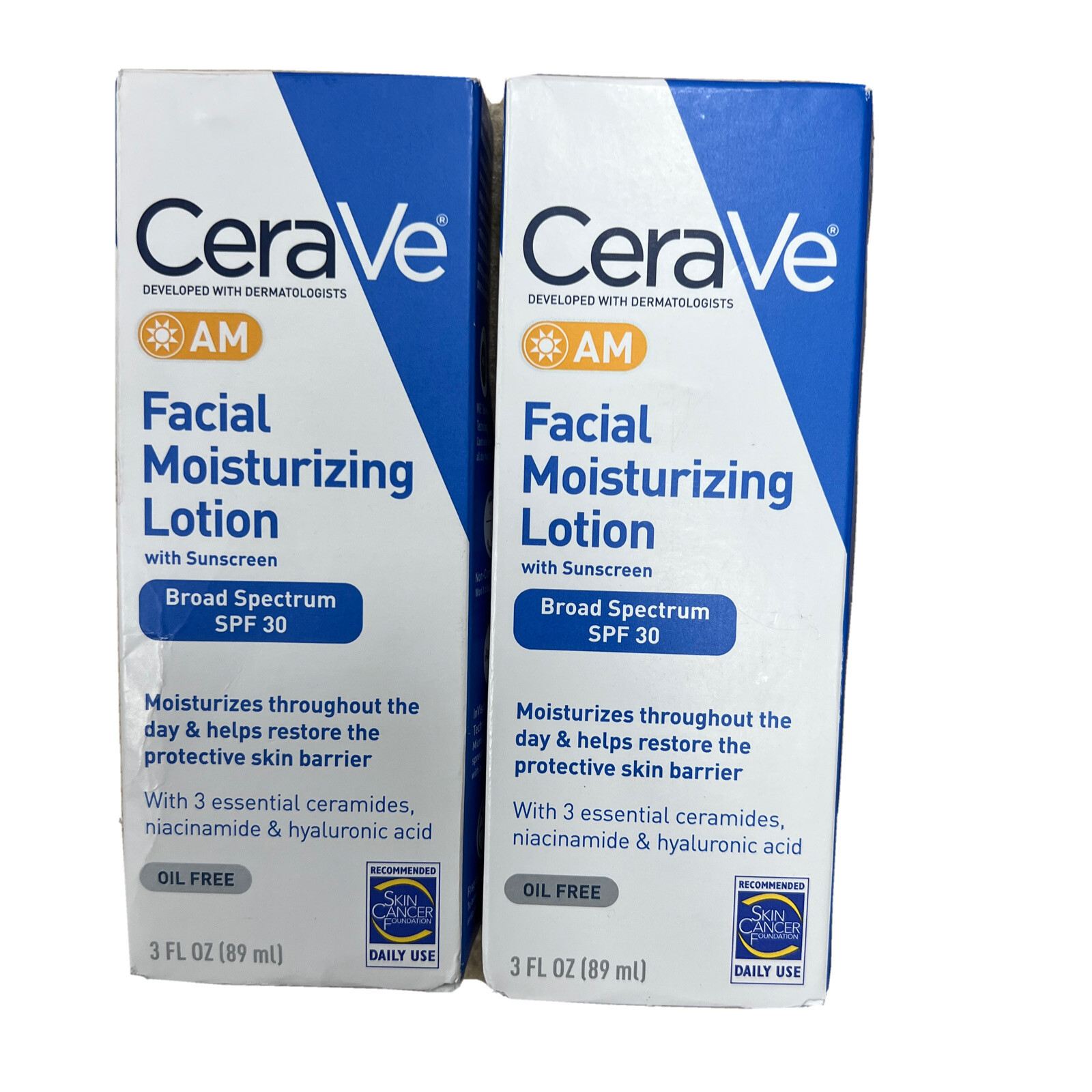 LOT OF 2 Cerave AM Facial Moisturizing Lotion - 3oz EXP: 09/2026 | eBay
