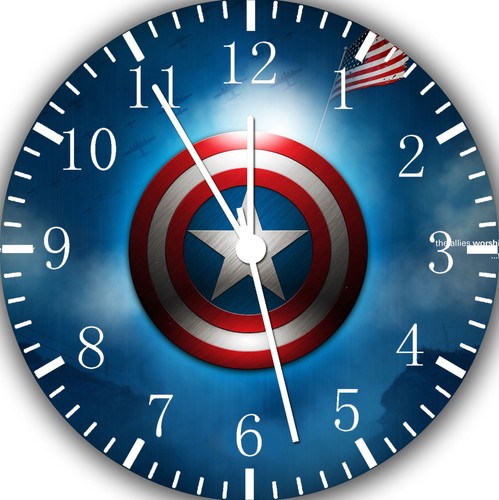 Captain America Frameless Borderless Wall Clock Nice For Gifts or Decor ...