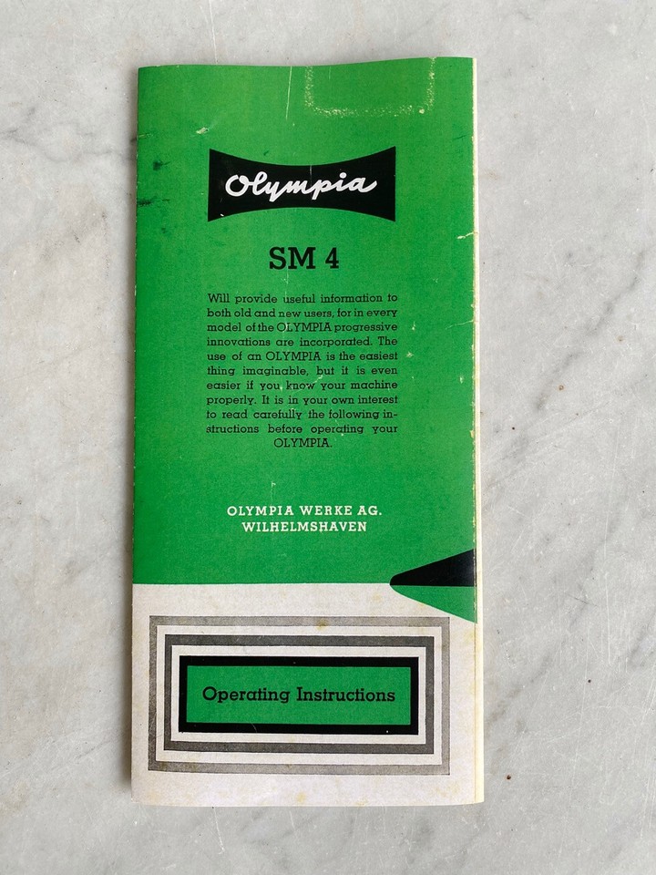 Special Restored OLYMPIA SM4 Typewriter. Black & Red, Senatorial Font ...