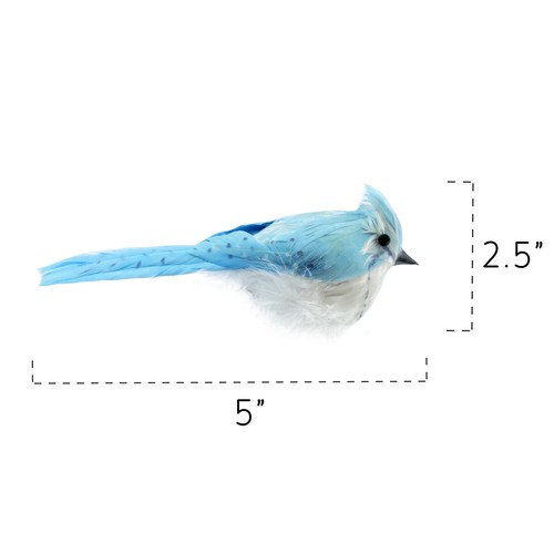 Blue Jays Artificial Birds 6pk; Imitation Feathered for Seasonal ...