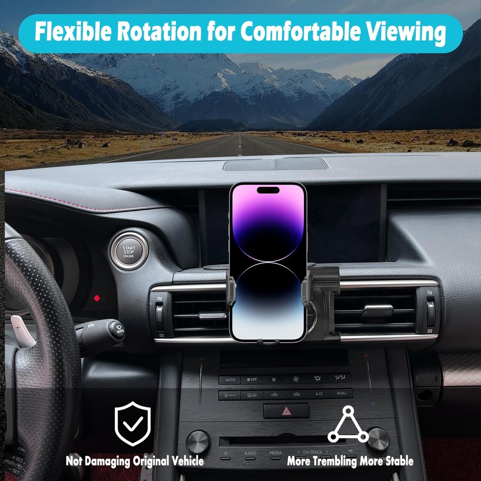 Car Phone Holder Fits for Lexus 2014-2020 is 300 / is 350 / is 250 / is ...