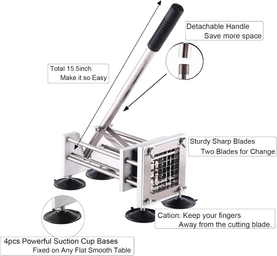 Chip Cutter Machine, Canirologas Professional Potato Chipper Stainless ...