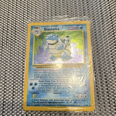 Pokémon Blastoise Base Set Holo Rare 002/102 100 HP English Card | eBay