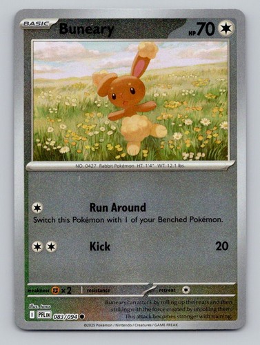 Reverse Holo Buneary 083/094 Common ME02: Phantasmal Flames Pokemon | eBay