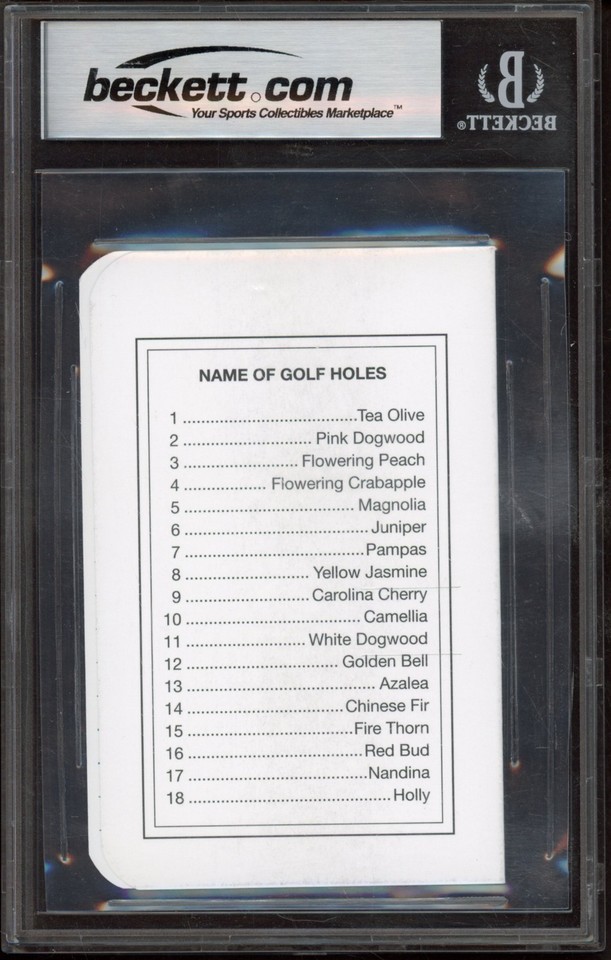 Gary Player Signed Augusta National Golf Scorecard BGS BAS Beckett AUTO ...