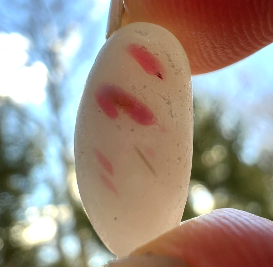 PINK & PURPLE Stripes Opalescent Layered Multi! Real Davenport Beach ...