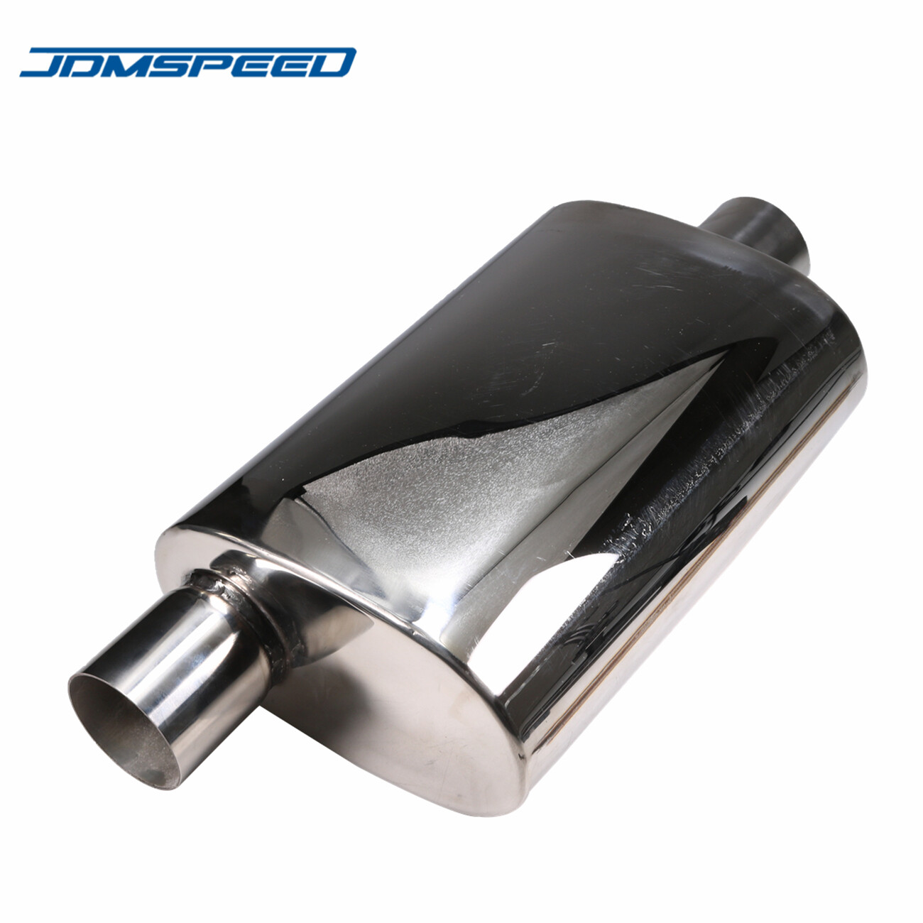 2.5" 63mm Universal Stainless Oval Exhaust Back Box Silencer Muffler 5 ...