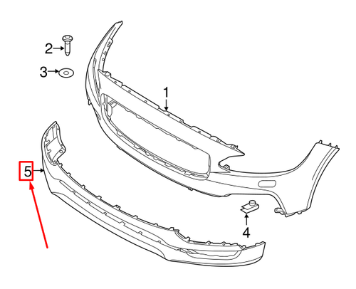 VOLVO V90 MK2 Vordere Stoßstange Untere Abdeckung 39840027 NEUES ECHTES ...