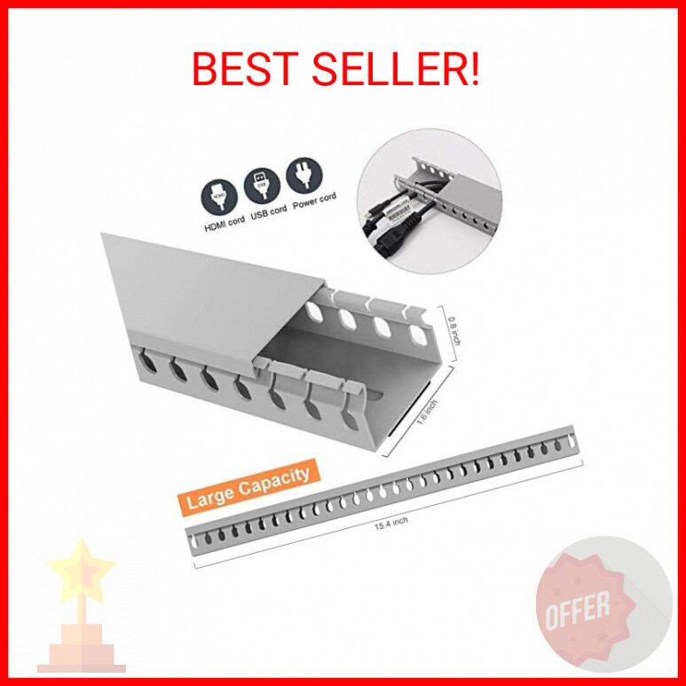 Alritz Cable Raceway Kit, 138 inch Open Slot Wiring Raceway Duct with ...