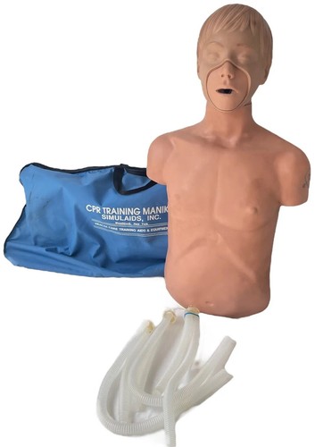 Simulaids CPR Training Manikin Adult Male with Carry Bag Older Model ...