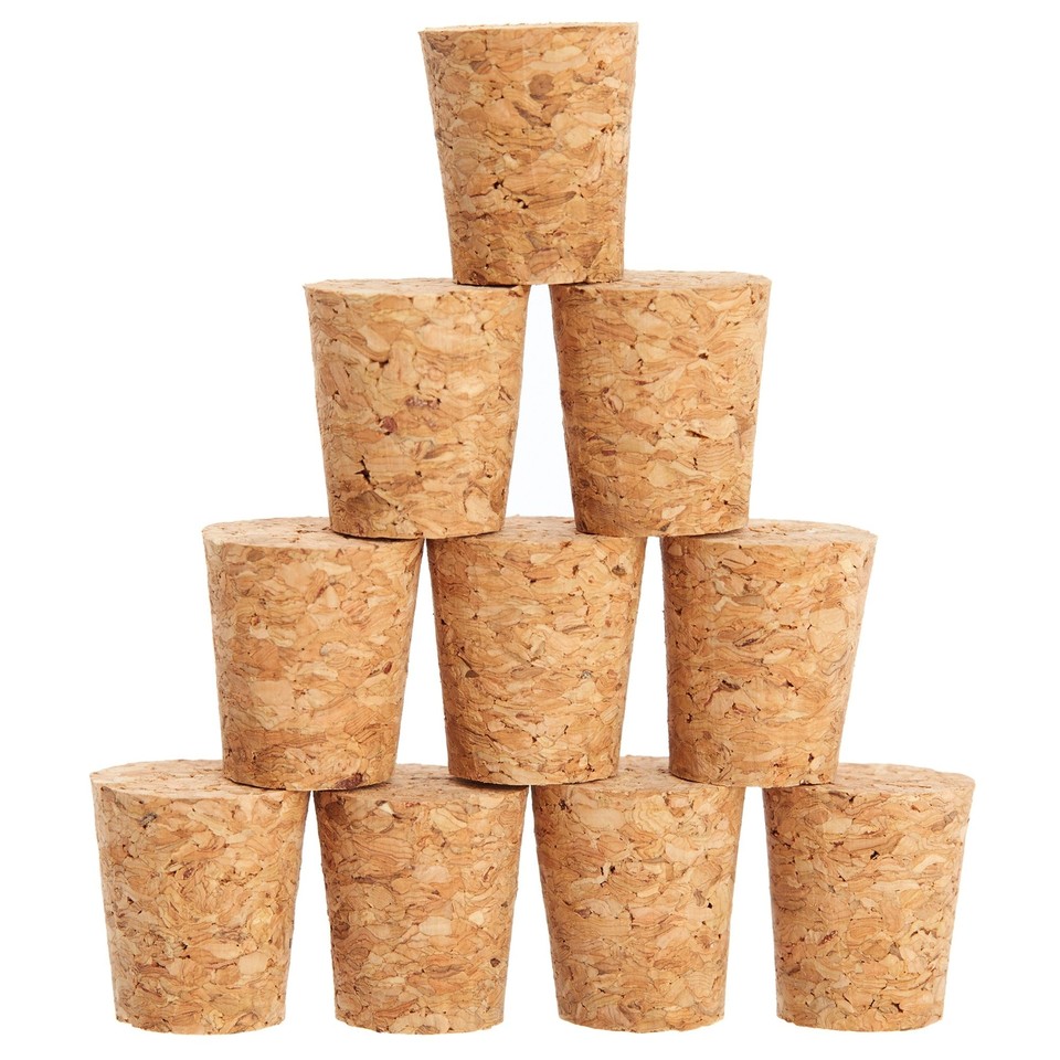80-Pcs Tapered Corks for Bottles, Jars, Plugs for Crafts, DIY, 8 Sizes ...
