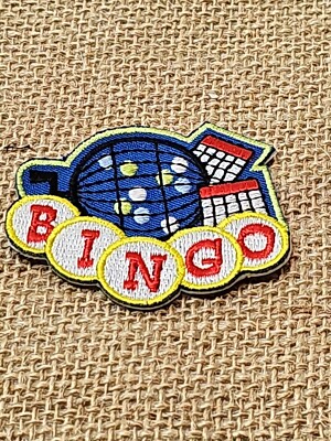 Fun Patch Scouts Bingo Die Cut Blue Ball Cage Iron On Embroidered 2" | eBay