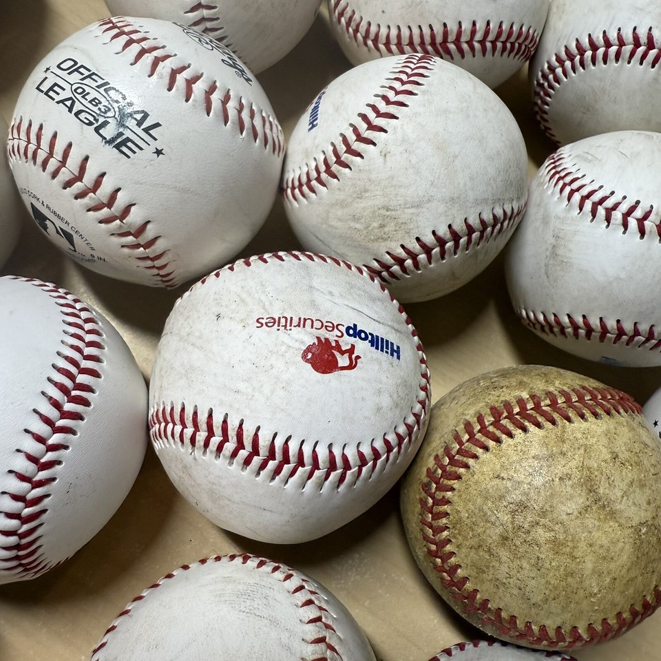 Lot Of 56 Used Leather Baseballs various brands Baden, Rawlings bucket ...