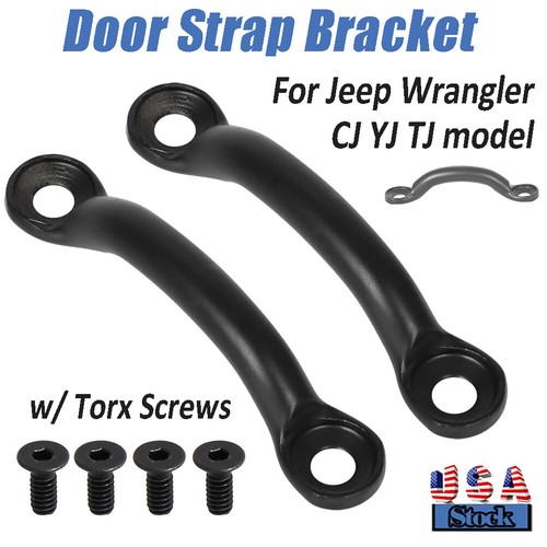 Door Limit Footman Loop Strap Brackets & Hex Screws For Jeep Wrangler ...
