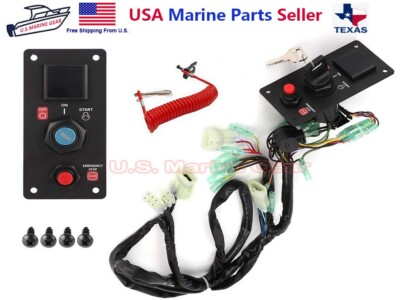 Honda Outboard Remote Control Box Ignition Key Switch Panel 06323-ZZ5 ...