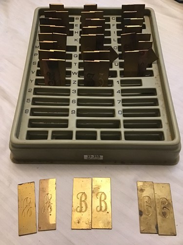 2 Sets New Hermes Monogram Fancy Script Engraving Font - Missing Letter ...