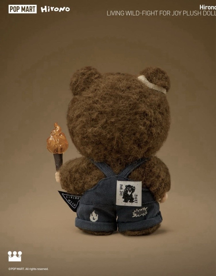 Authentic Pop Mart Hirono Living Wild Fight for Joy Plush Doll/ BRAND ...