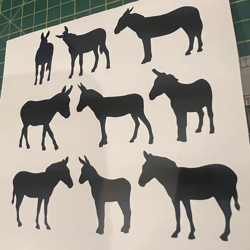 1x Donkey Farm Animals Sticker Decal Bumper Cute Window Car Craft Van ...