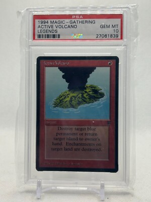 1994 MTG Magic the Gathering English Legends Active Volcano PSA 10 Gem ...